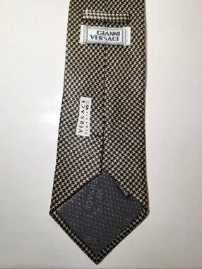 Versace | Accessories | Gianni Versace Silk Tie Vintage 9s Houndstooth ...